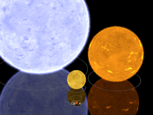 Size comparison of Bellatrix, the Sun, and Algol B. Bellatrix is the ...